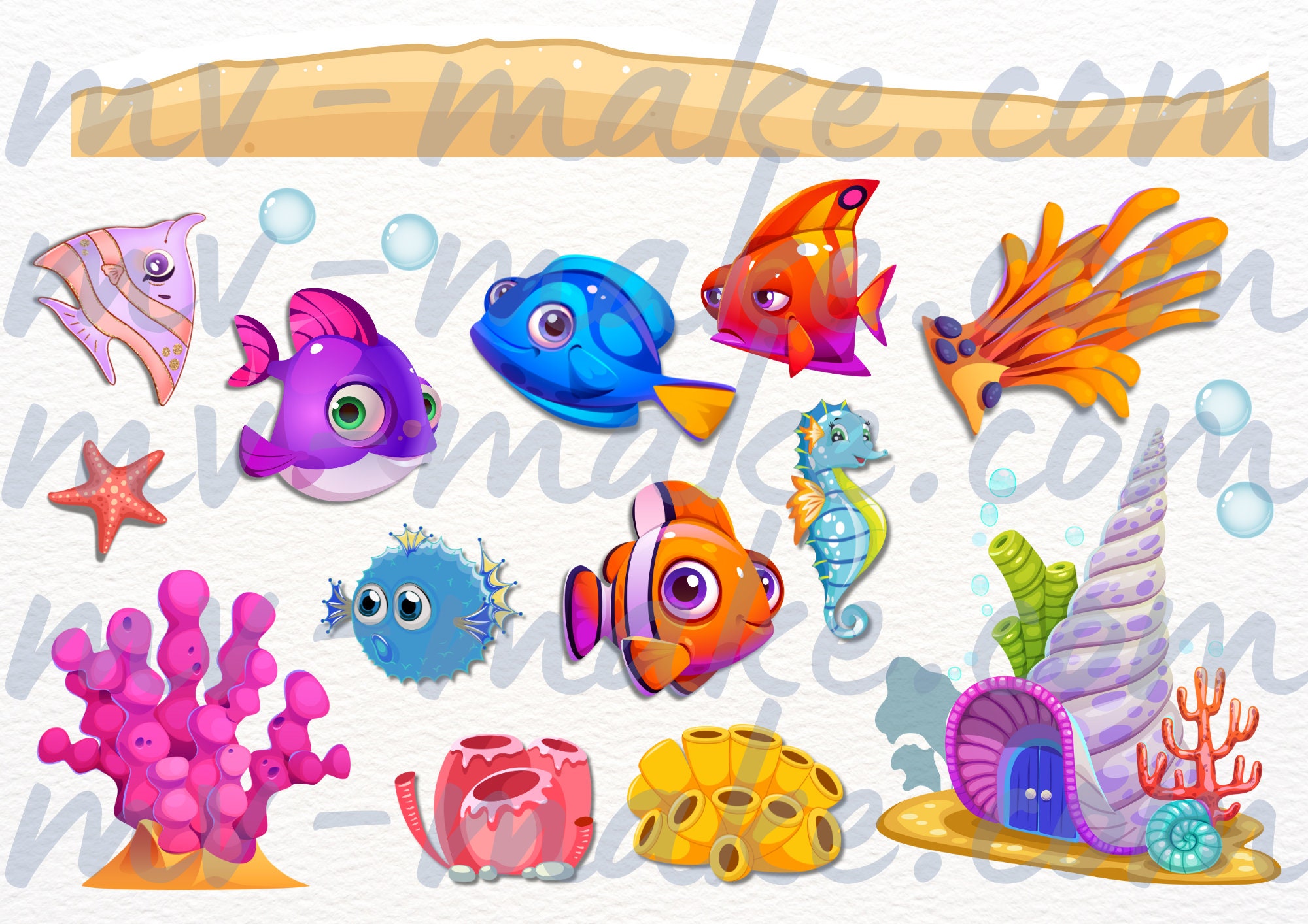 DIY Printable Small Aquarium Kit for Kids Create Your Own Fish Tank ...