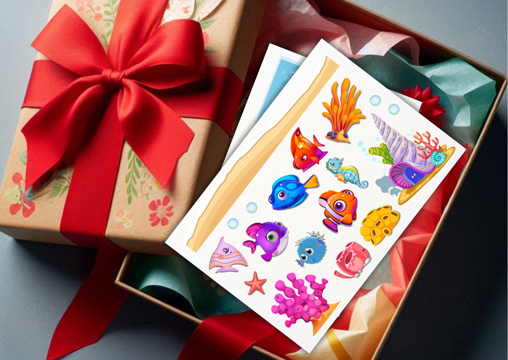 DIY Printable Small Aquarium Kit for Kids Create Your Own Fish Tank ...