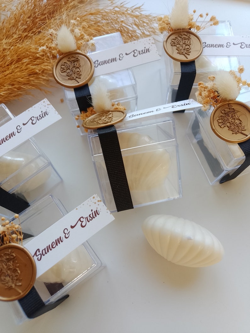 Custom Sea Shell Handmade Candle, Shell Shaped Candle, Wedding Favors ...