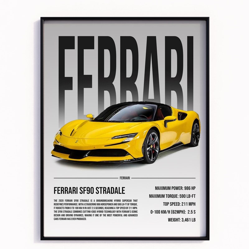 Ferrari Stradale Poster - Etsy