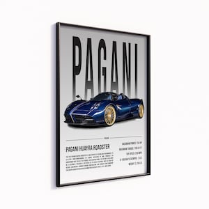 Pagani Huayra Roadster Car Print, Digital Download, Cool, Wall Print ...
