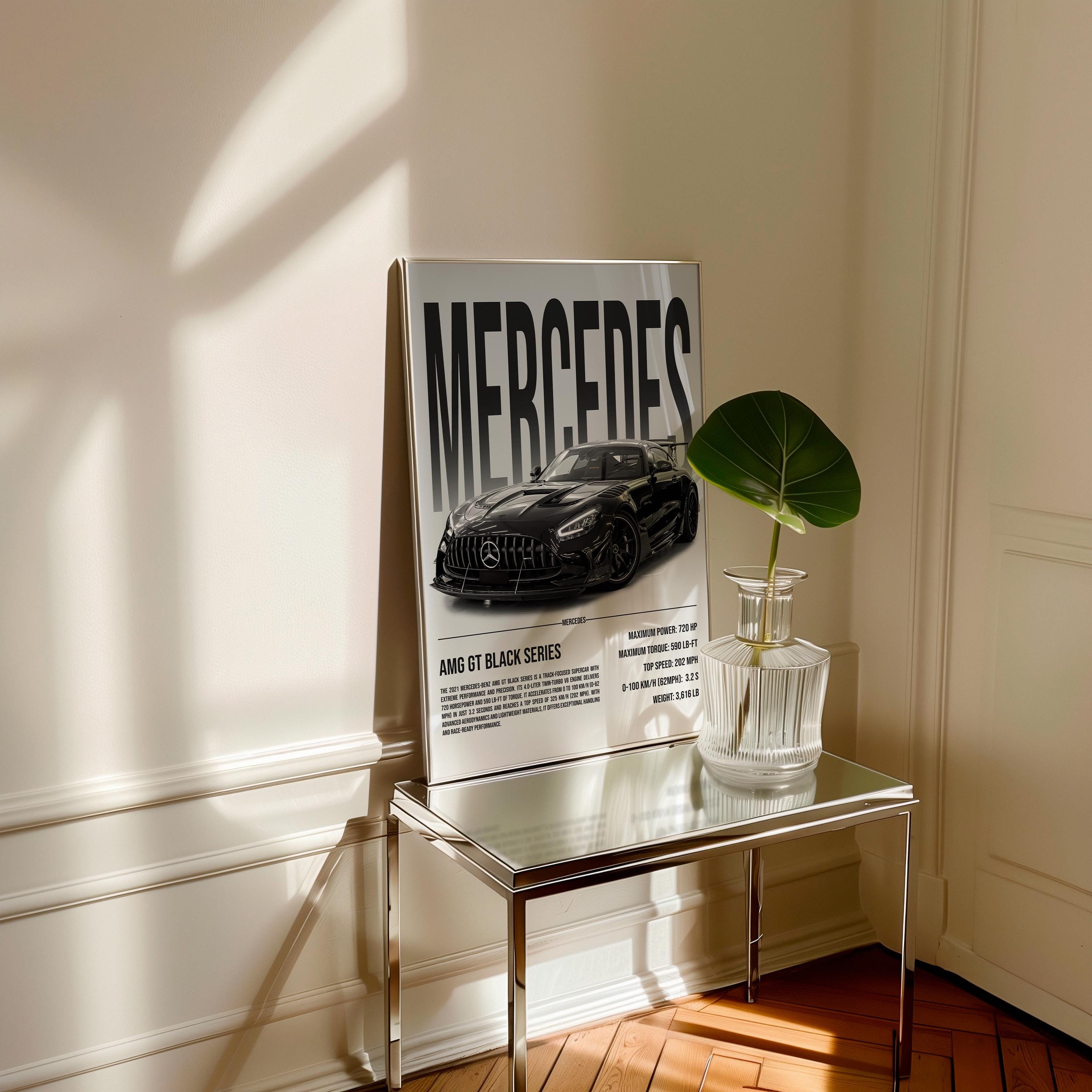 Mercedes AMG GT Black Series Poster Car Print, Digital Download, Cool ...