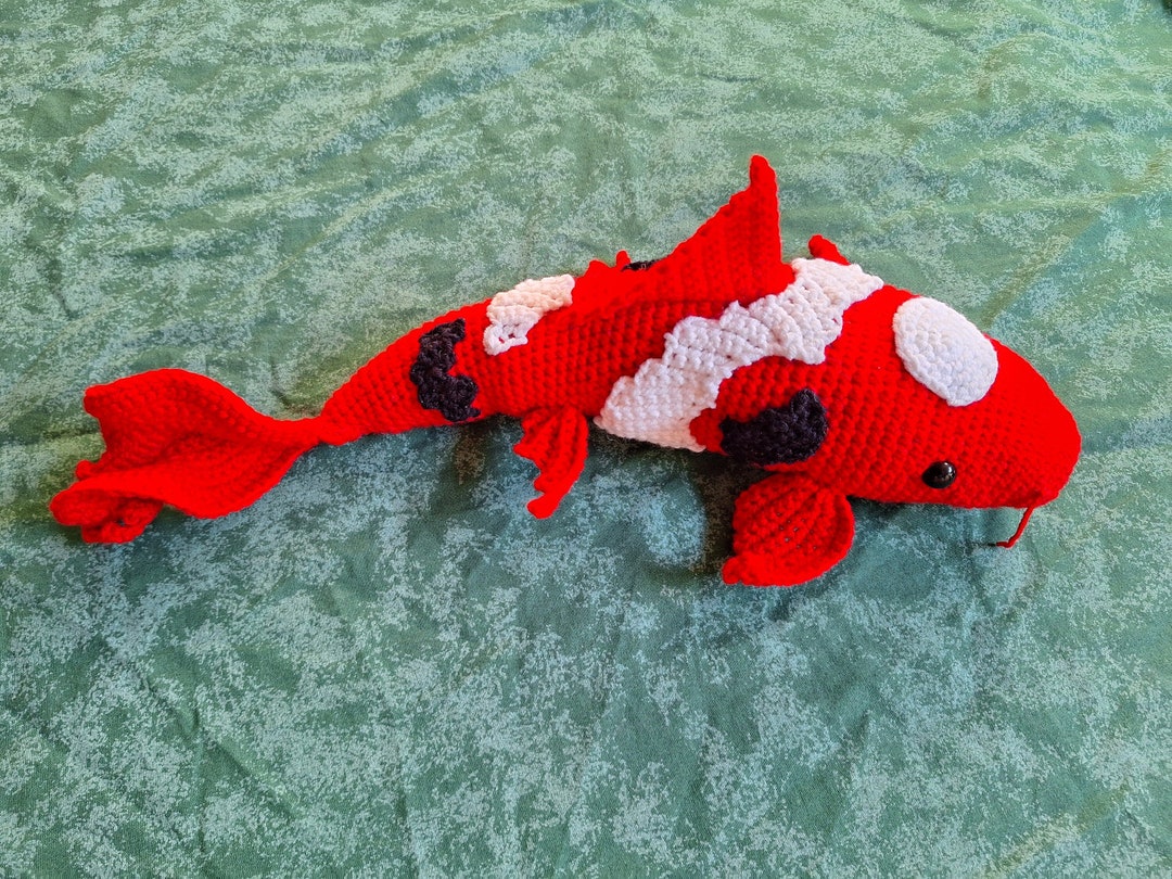 Red Koy Carp Plush Amigurumi Fish - Etsy