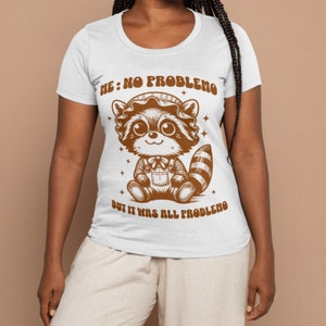 No Problemo All Problemo Racoon PNG SVG, Trendy Vintage Cute Design, Self Love Sublimination ...