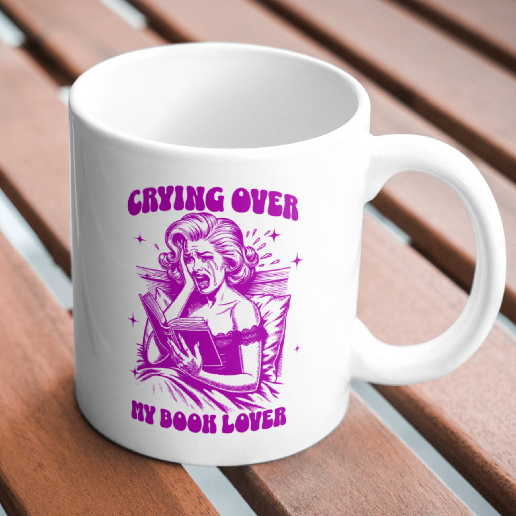 Crying Over My Book Lover, PNG SVG File, Trendy Vintage Cute Retro ...