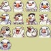 Cute Kawaii Goose Emote Bundle Twitch, Youtube, Discord Emotes, White ...