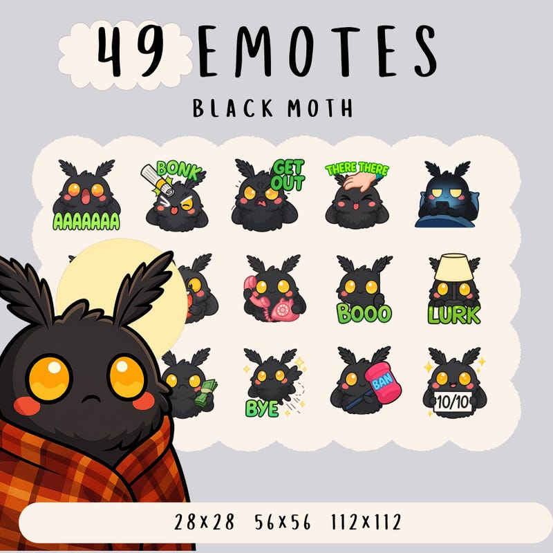 Moth Emojis Discord - Etsy