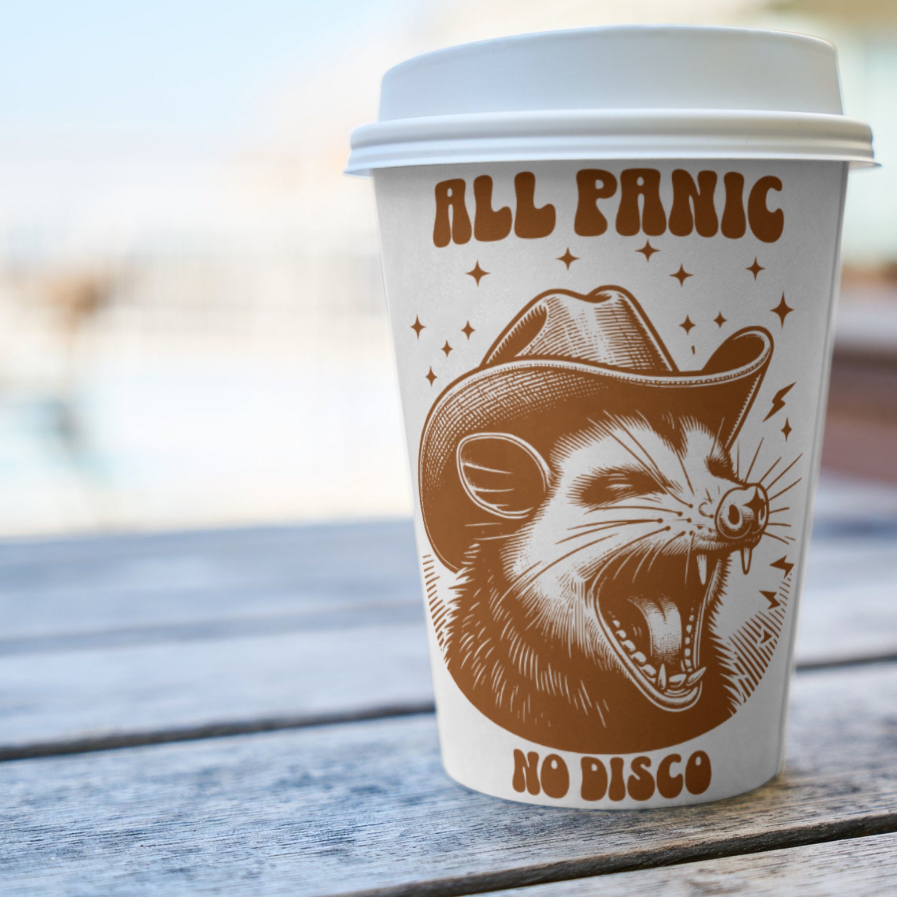 All Panic No Disco Opossum PNG SVG Trendy Vintage Retro Design, Funny ...