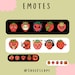 Cute Kawaii Strawberry Emote Bundle Twitch, Youtube, Discord Emotes ...
