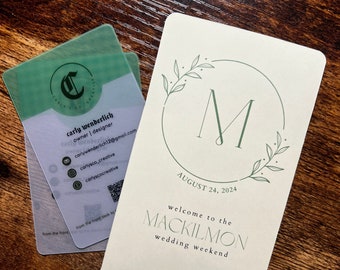 Custom Hotel Key Card Holders for Weddings and Events pocket Card Style ...