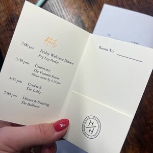 Custom Hotel Key Card Holders for Weddings and Events pocket Card Style ...