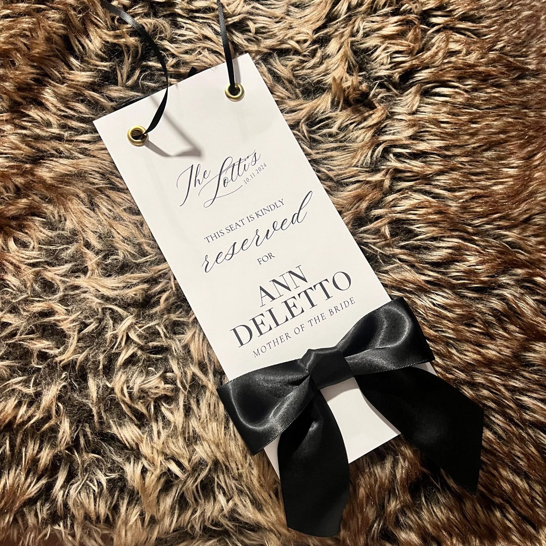 Custom Reserved Seating Hanging Chair Signs for Weddings and Events - Etsy