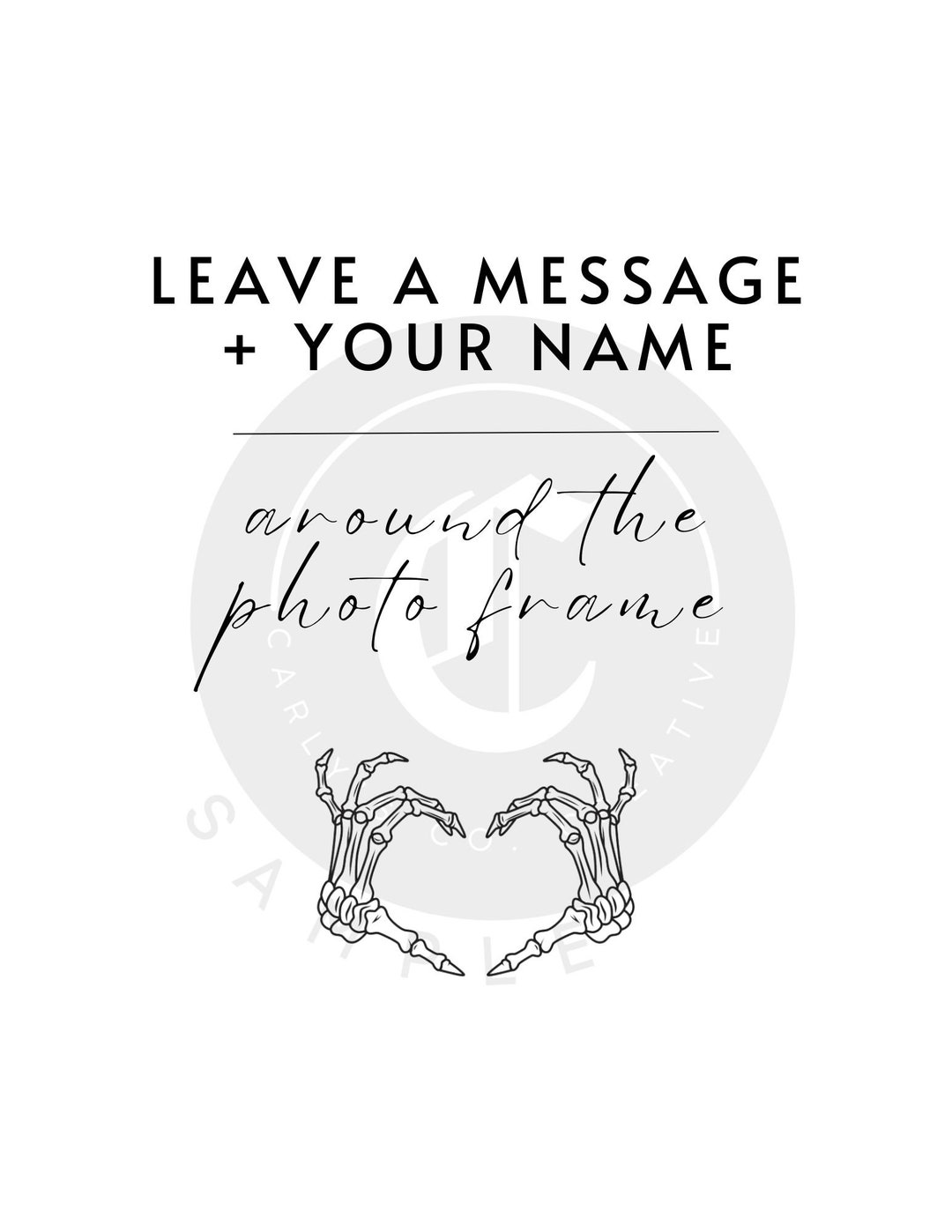 Skeleton Hands Halloween/til Death Theme Wedding Guest Book Sign ...