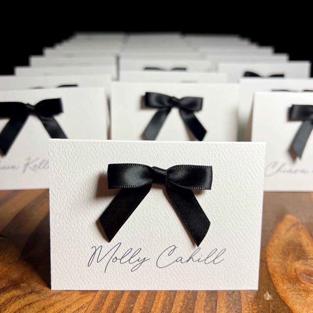 Custom Textured Wedding or Event Place Card Tents: Optional Wax Seal or ...