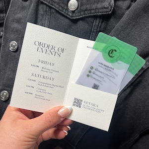 Custom Hotel Key Card Holders for Weddings and Events (pocket Card ...