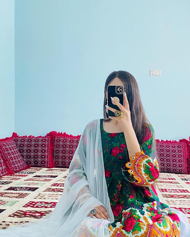 Hazara Girl Afghan Dress Hazara Afghan Traditional Home Wear Afghan ...