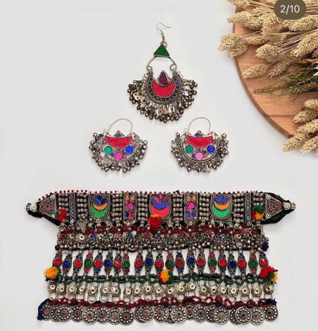 Afghani Jewelry Handmade Kuchi Jewellery Afghani Necklace Traditional ...