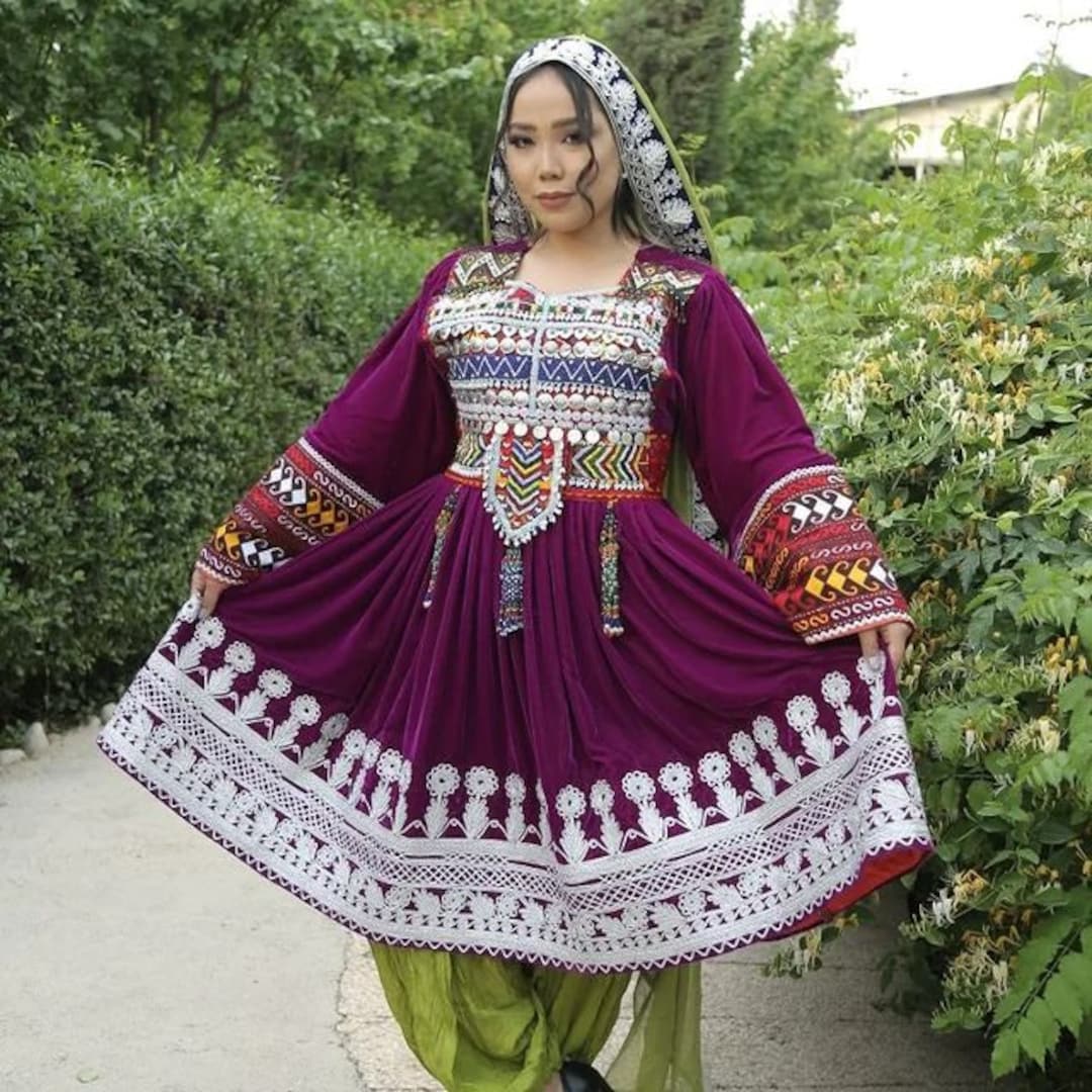 Afghan Women Handmade Dress Vintage Afghan Traditional Afghan Kuchi ...