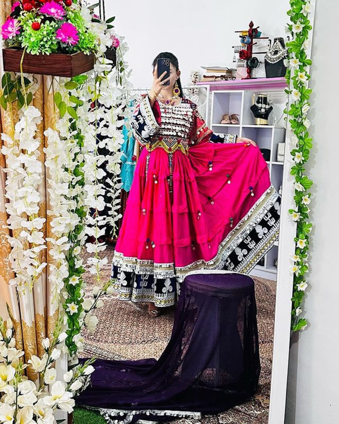 Afghan Cloth Afghan Dress Vintage Afghan New Design Afghan Kuchi Girl ...