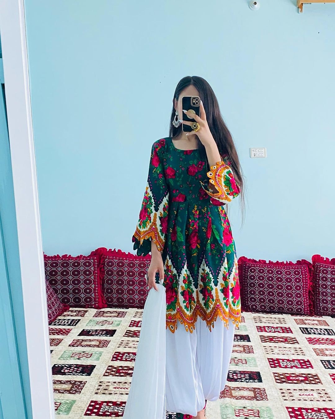 Hazara Girl Afghan Dress Hazara Afghan Traditional Home Wear Afghan ...