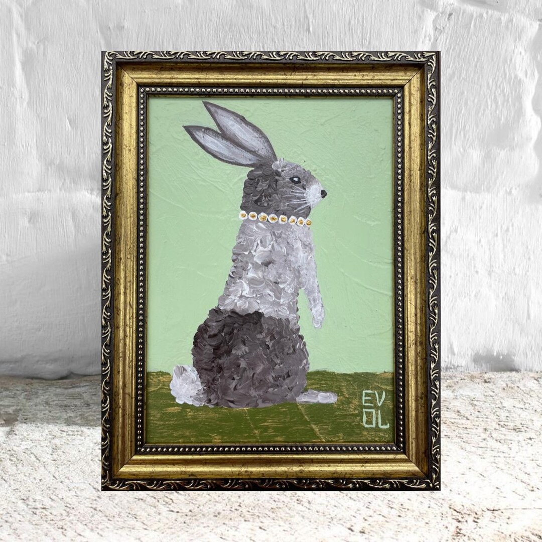 Original Rabbit Paintings Hare Artwork Bunny Painting Rabbit Artwork ...