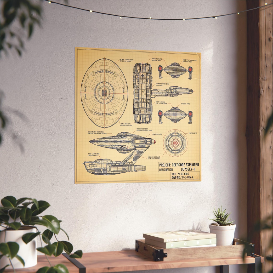 Blueprint Poster - Project Deepcore Explorer | Vintage Engineering ...