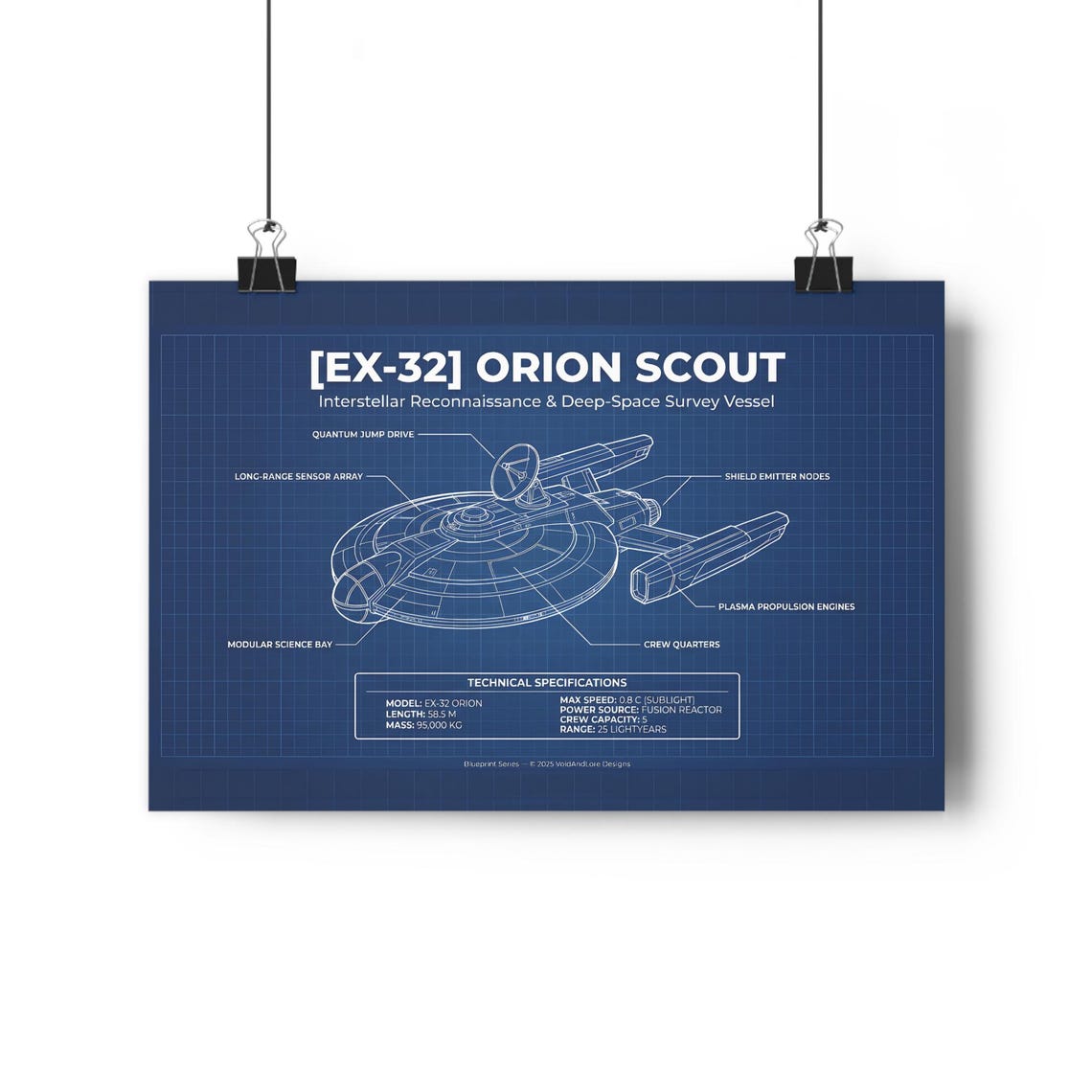 Blueprint Poster - Orion Scout | Vintage Engineering Diagram - Etsy