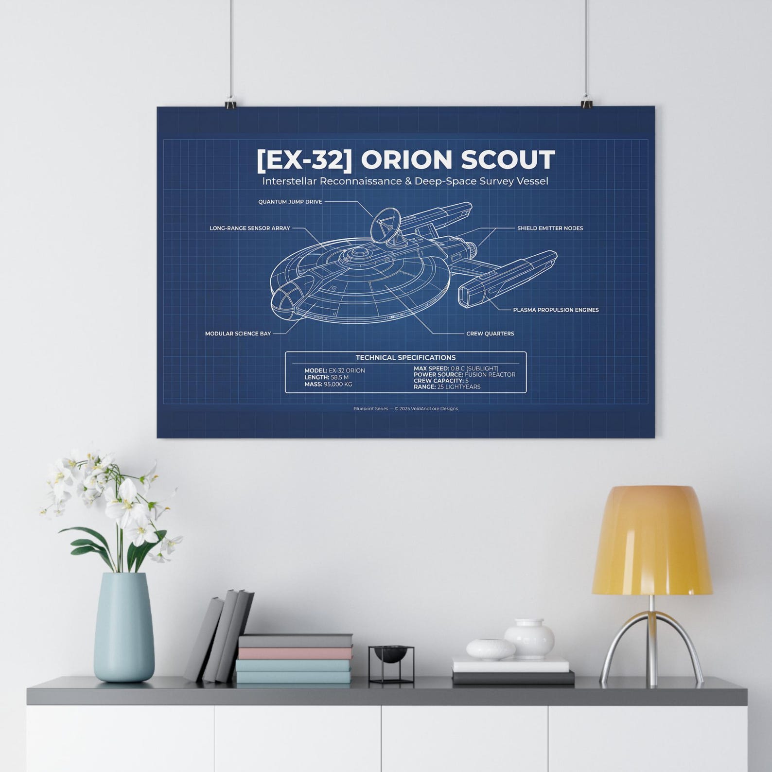 Blueprint Poster - Orion Scout | Vintage Engineering Diagram - Etsy