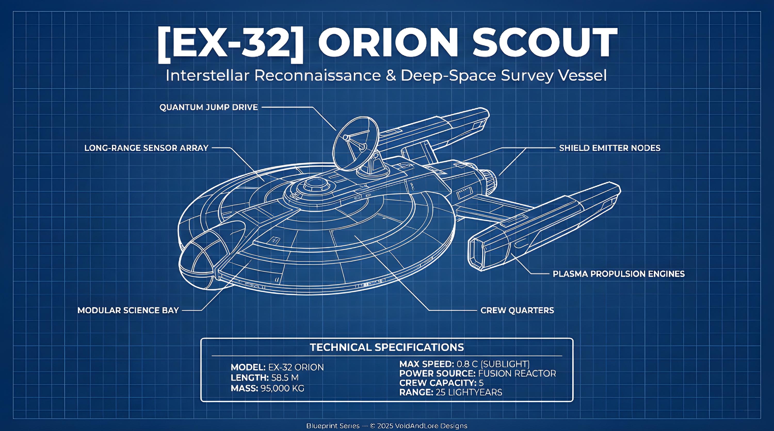 Blueprint Poster - Orion Scout | Vintage Engineering Diagram - Etsy