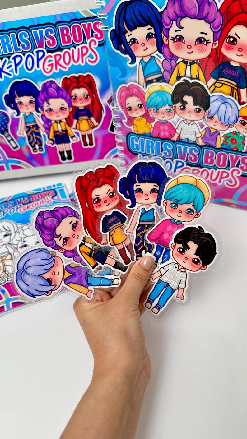K-POP Big Busy Book Box | K-pop Dollhouse | Game, Stickers & Coloring ...