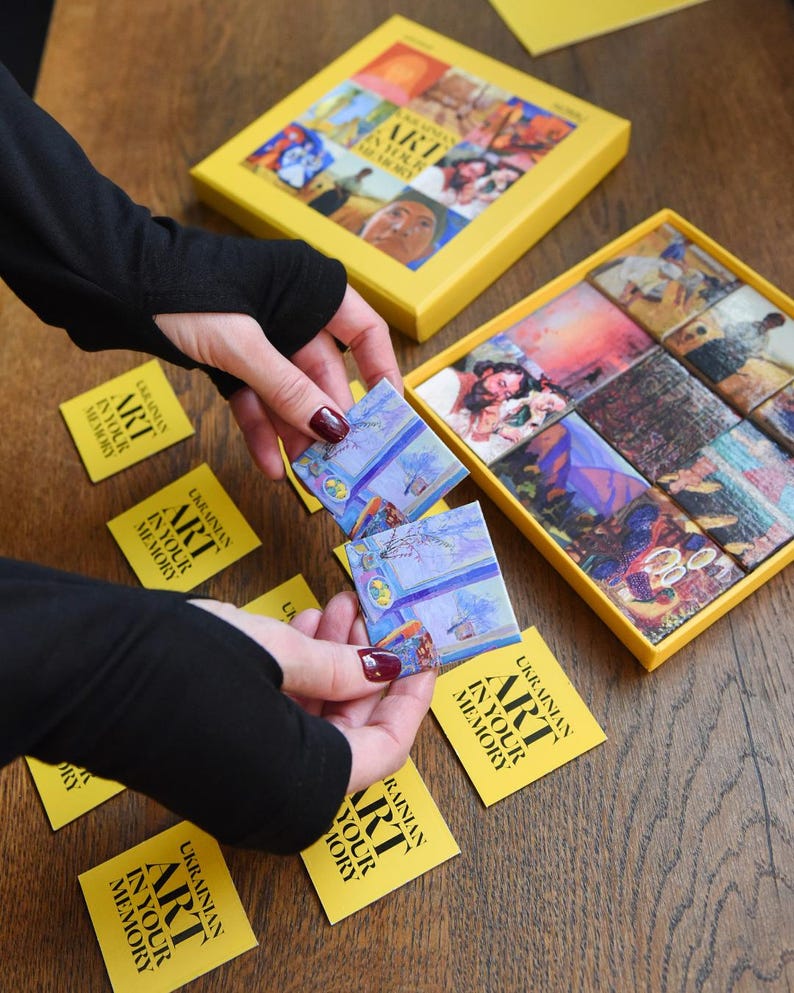 Ukrainian Art Memory Game – Cultural Board Game Souvenir | Paintings ...