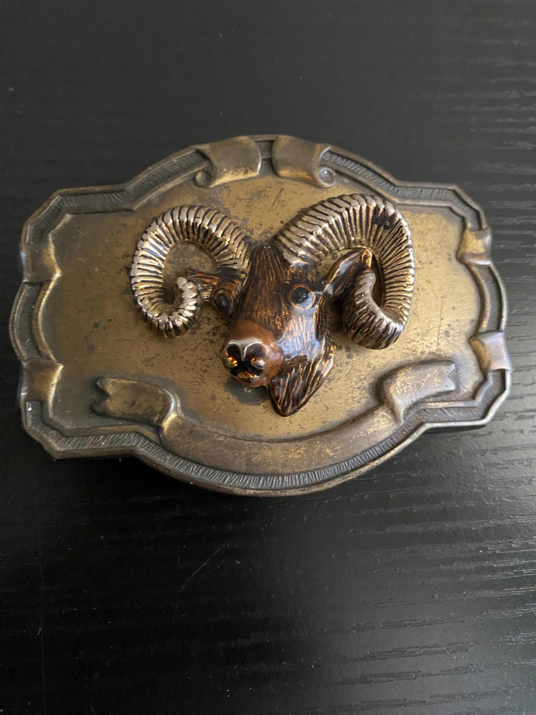 Vintage Ram Belt Buckle - Etsy