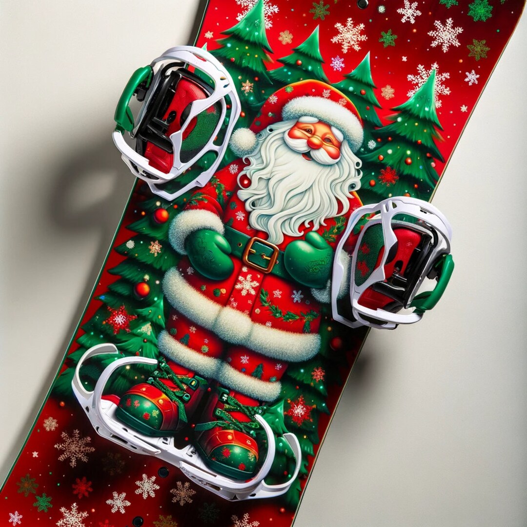 Santa's Ride: the Festive Christmas-themed Snowboard - Etsy