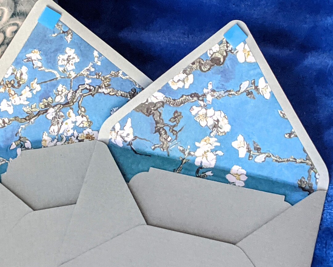 Handmade Almond Cherry Blossom Tree Envelopes With Note Cards – Set of ...