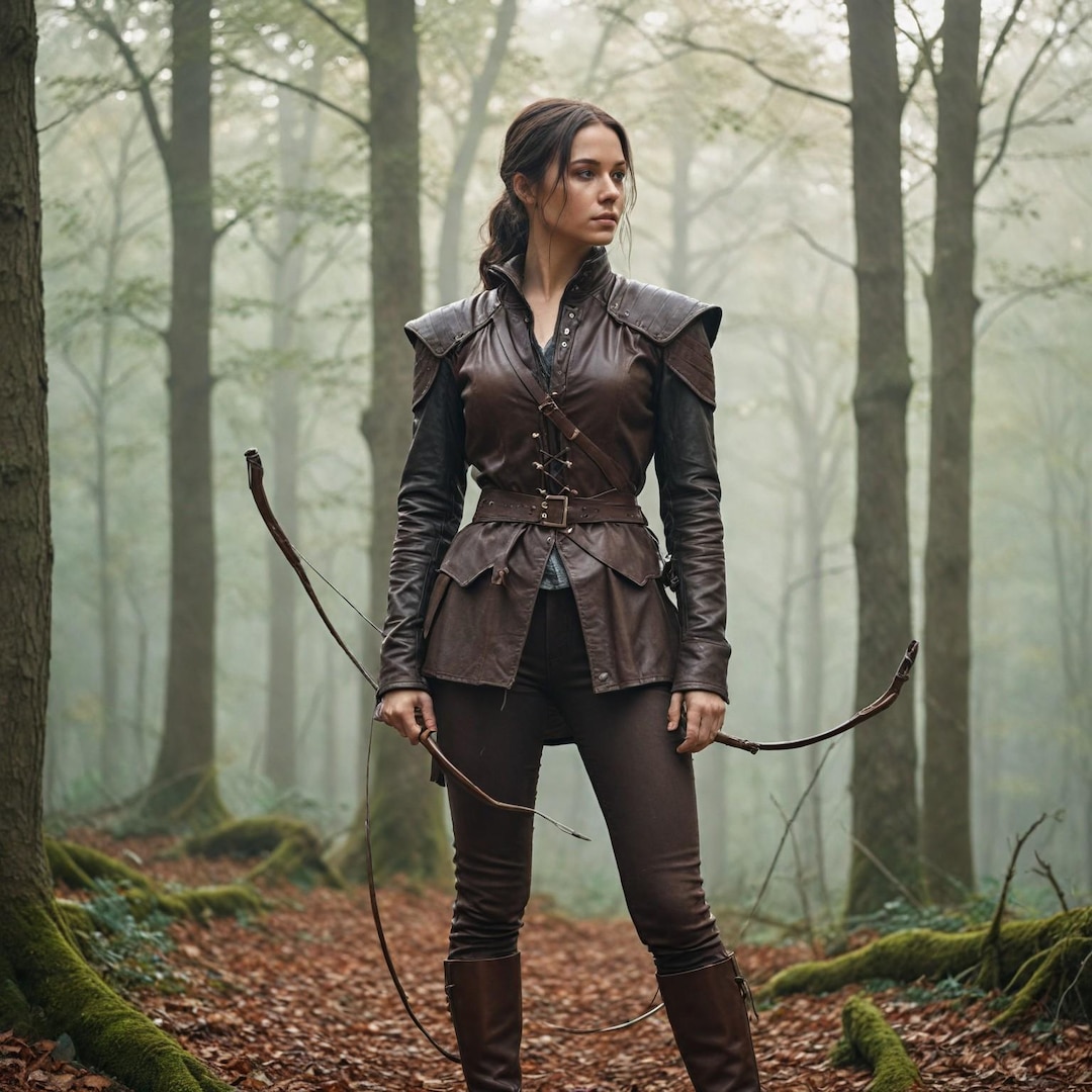 Women's Ranger Leather Costume | Medieval Warrior LARP Outfit |viking ...