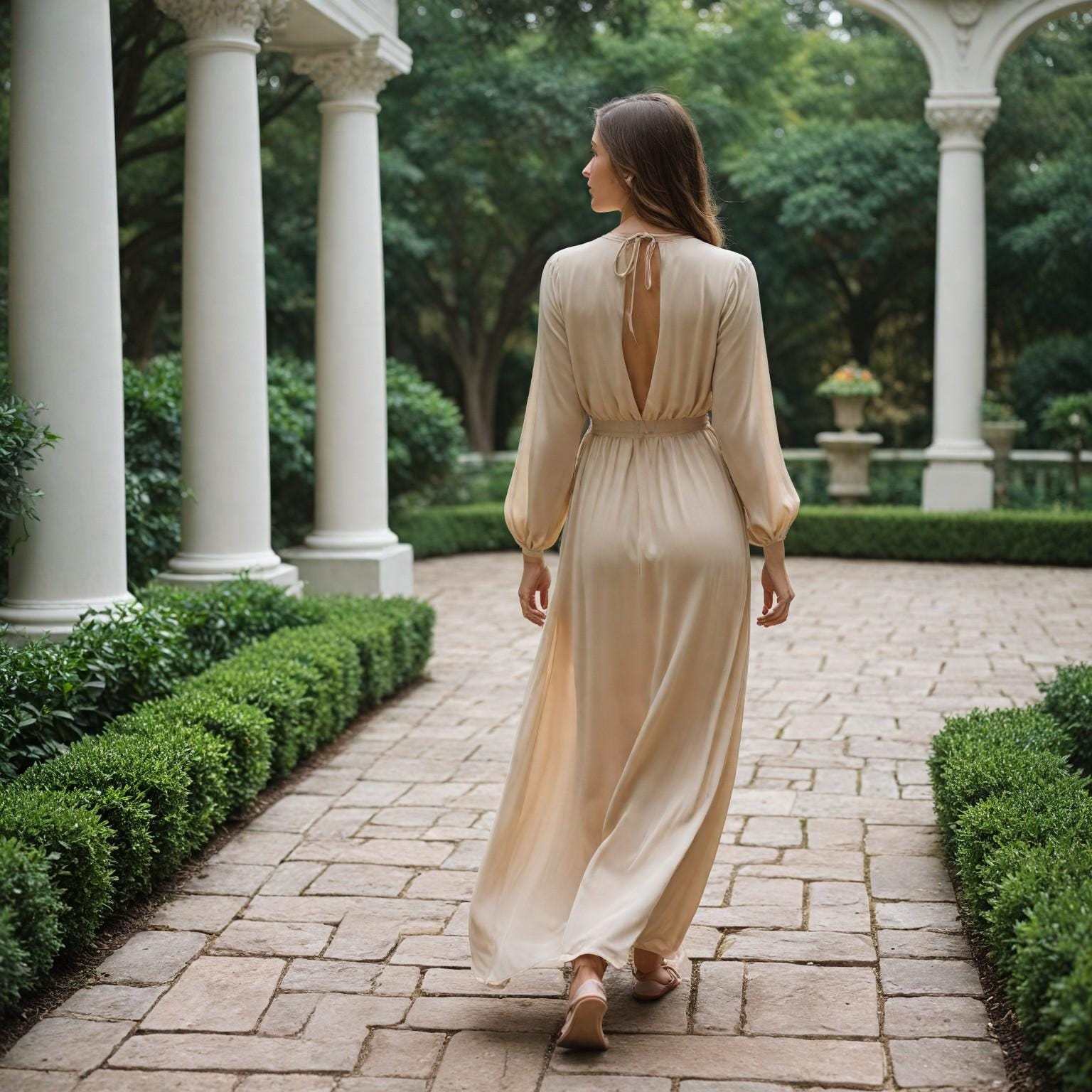Women Cream Medieval Gown | Norse Renaissance Long Maxi Costume ...