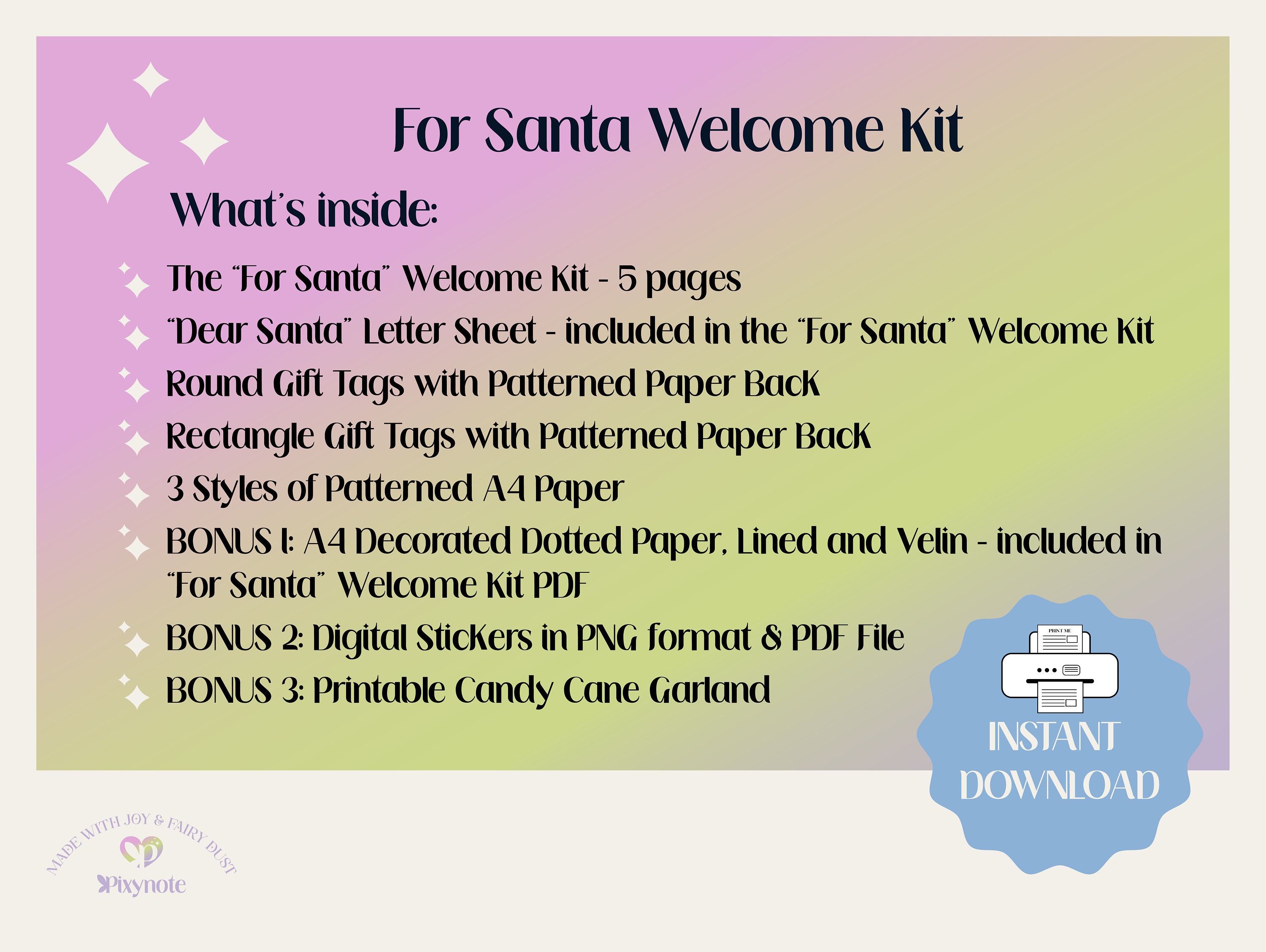 Letter for Santa, Santa Letter Kit, Letter for Santa Printable, Gift ...