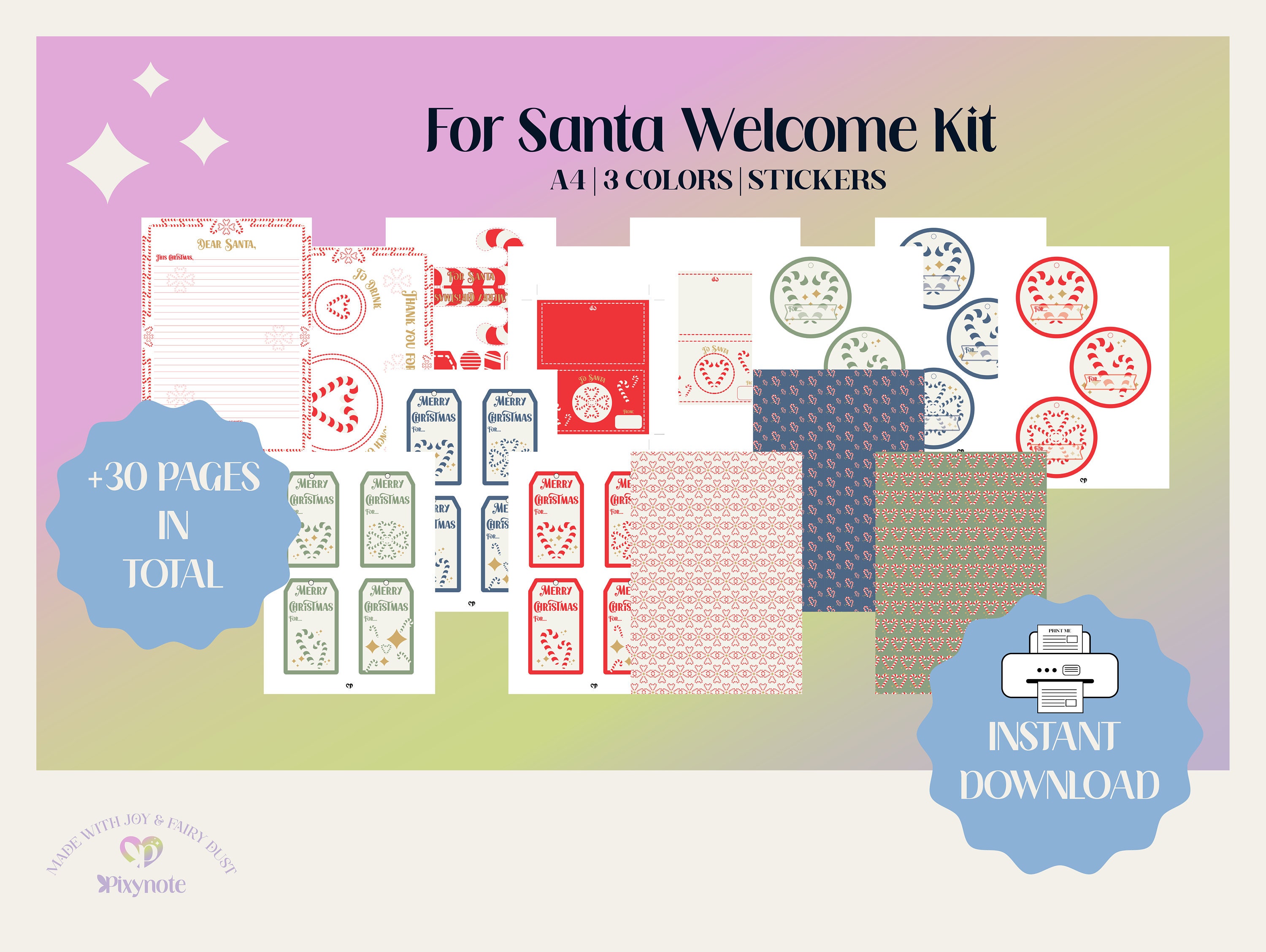 Letter for Santa, Santa Letter Kit, Letter for Santa Printable, Gift ...