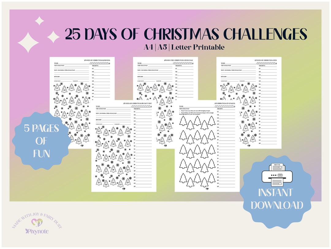 25-day Christmas Challenges, Christmas Challenge, Christmas Planner ...