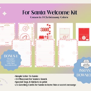 Letter for Santa, Santa Letter Kit, Letter for Santa Printable, Gift ...