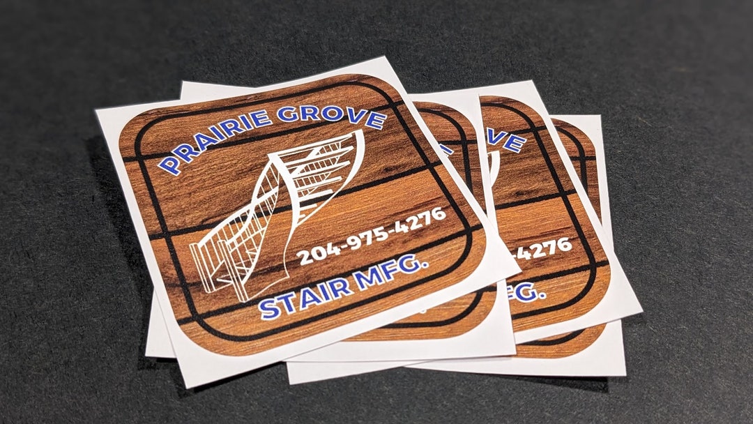 Custom Business Stickers Labels - Laminated High Tack Vinyl - Graphics ...