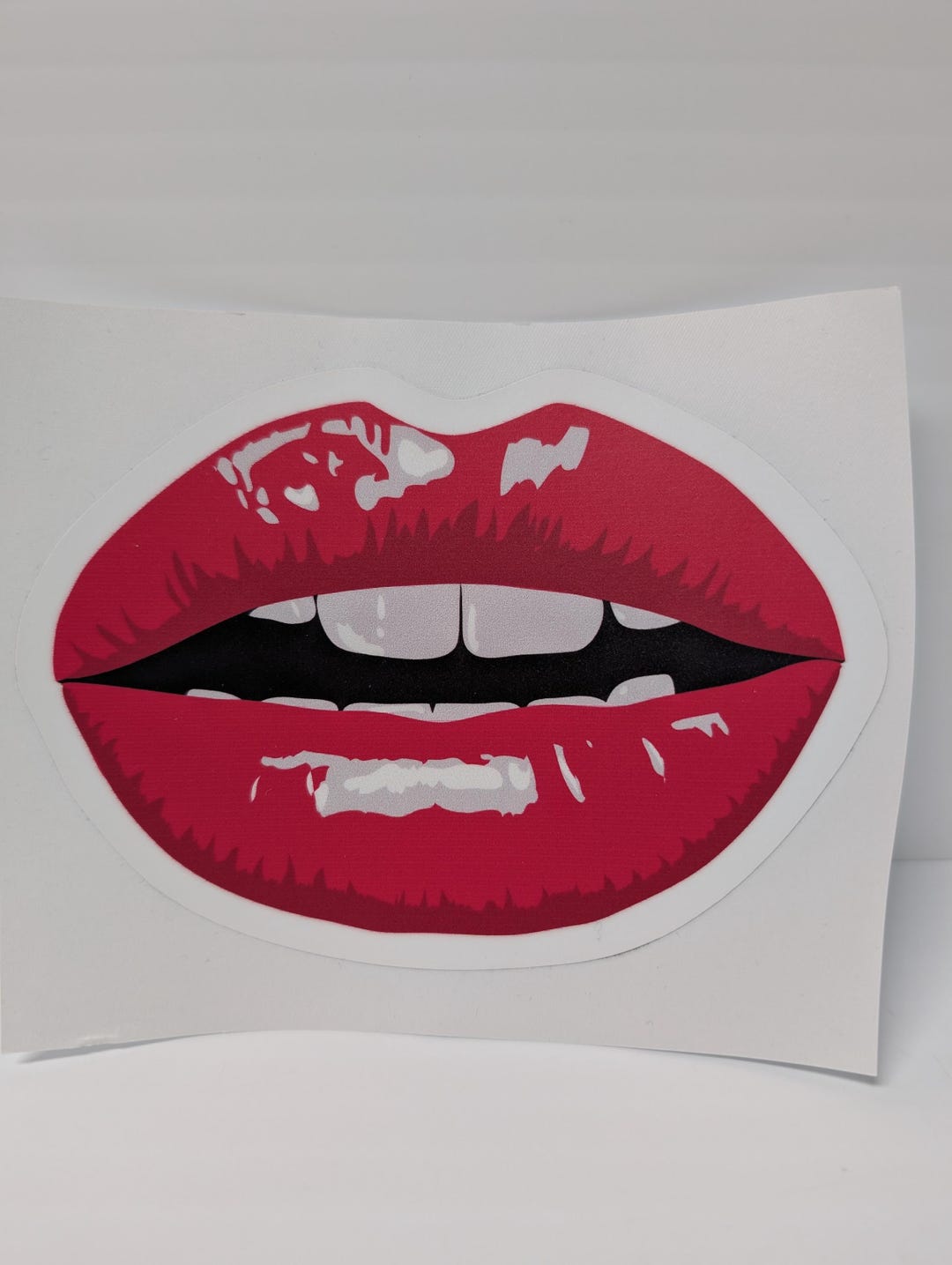 Set of 2 Lips Vinyl Decals Laptop Bumper Stickers 5.5" X 4" - Etsy