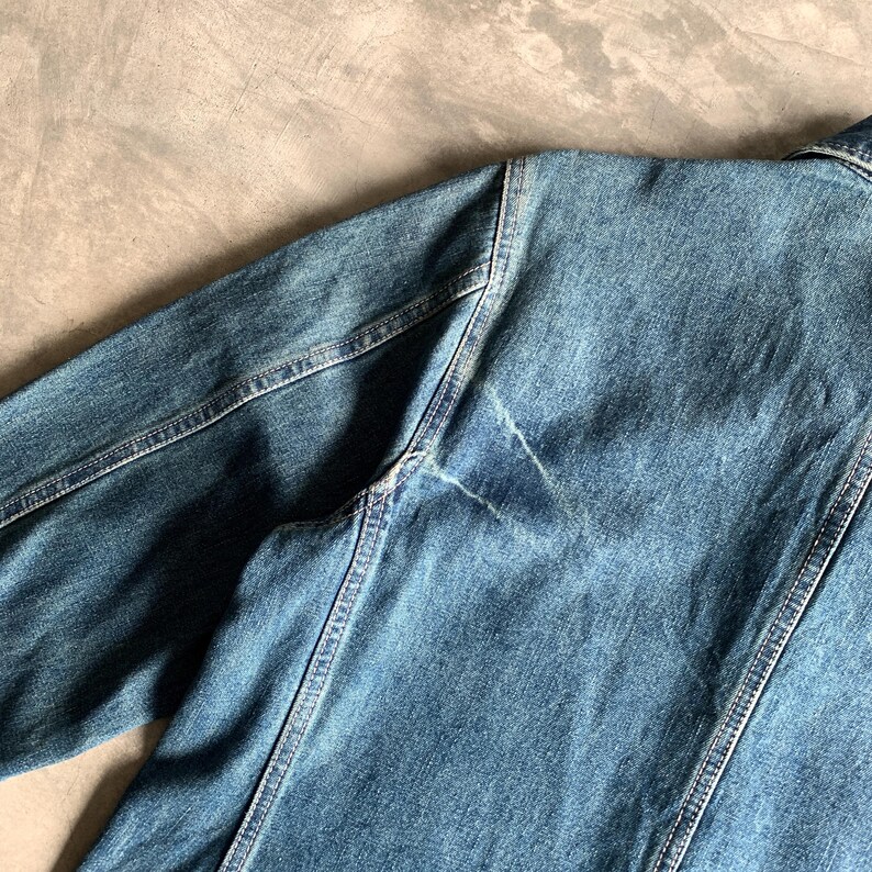 Rare Denim Chore Coat 'US Naval' Washed Beautiful Fade Jacket - Etsy
