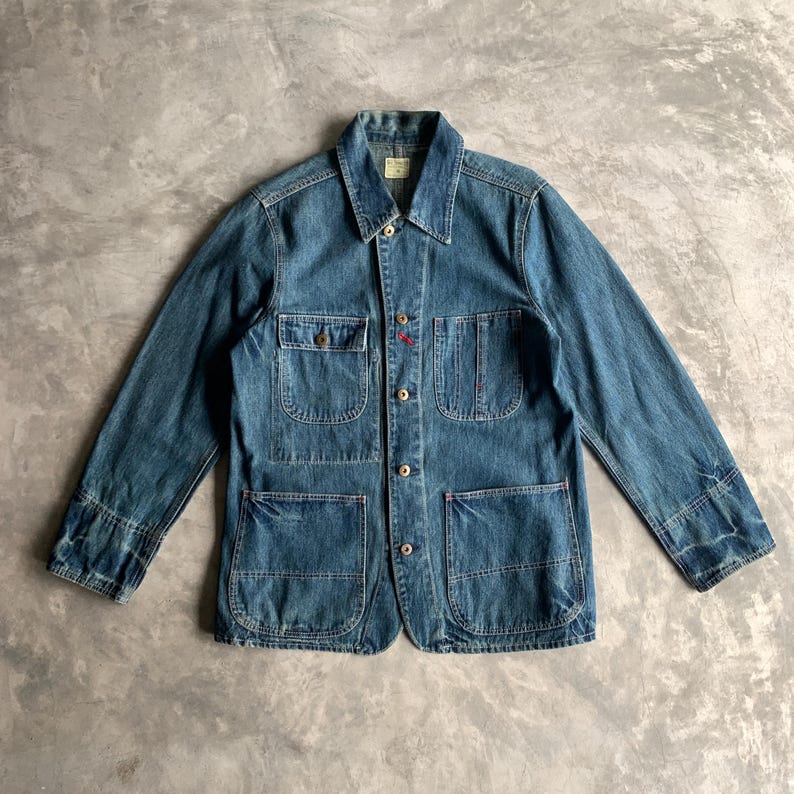Rare Denim Chore Coat 'US Naval' Washed Beautiful Fade Jacket - Etsy