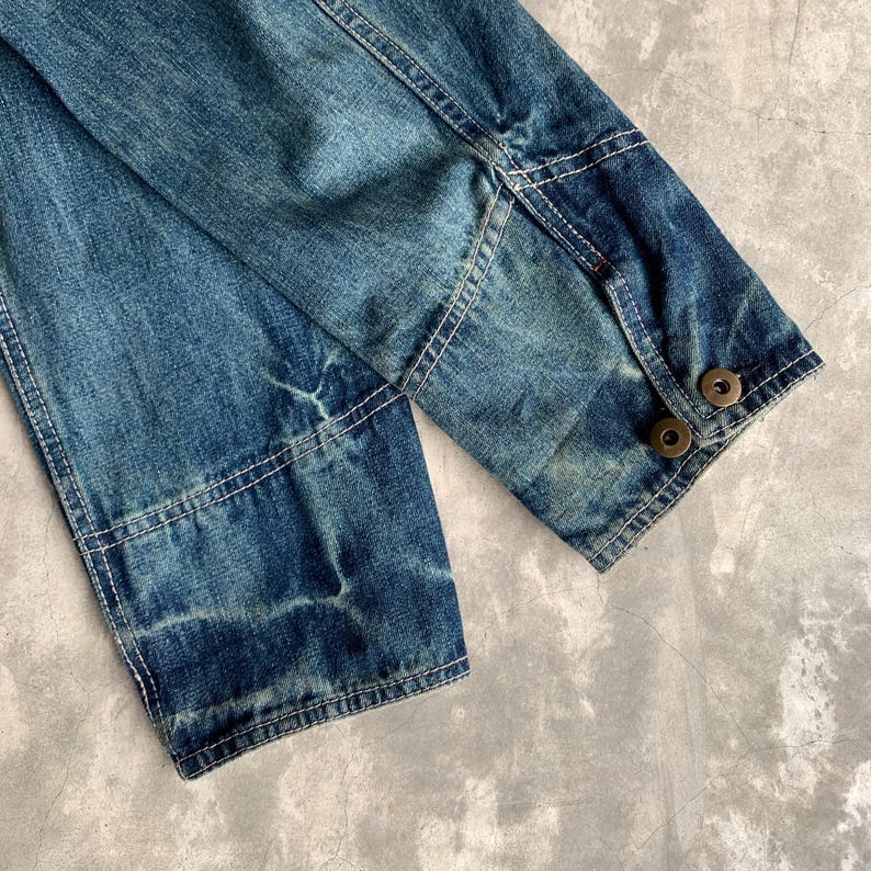 Rare Denim Chore Coat 'US Naval' Washed Beautiful Fade Jacket - Etsy