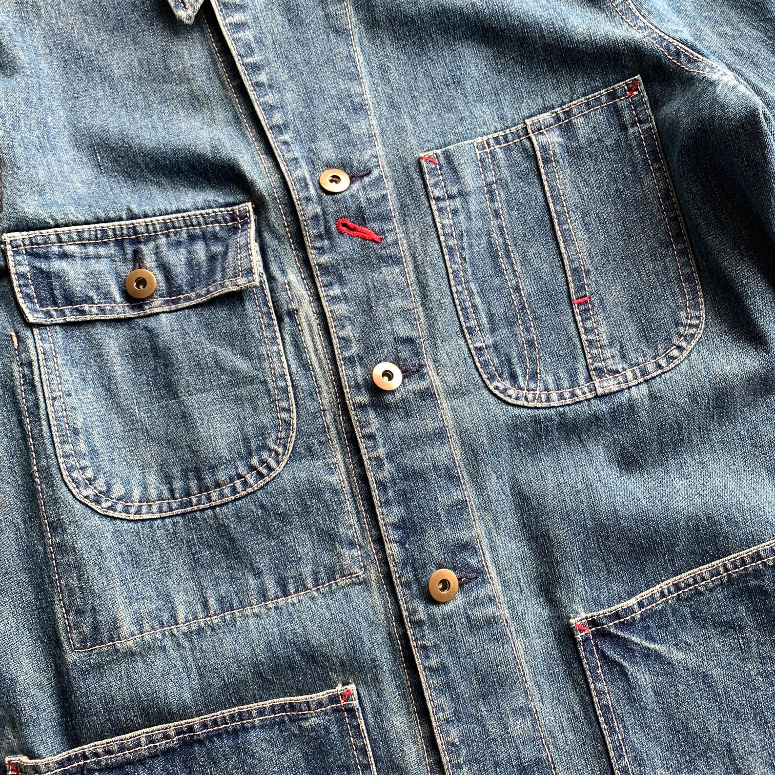 Rare Denim Chore Coat 'US Naval' Washed Beautiful Fade Jacket - Etsy