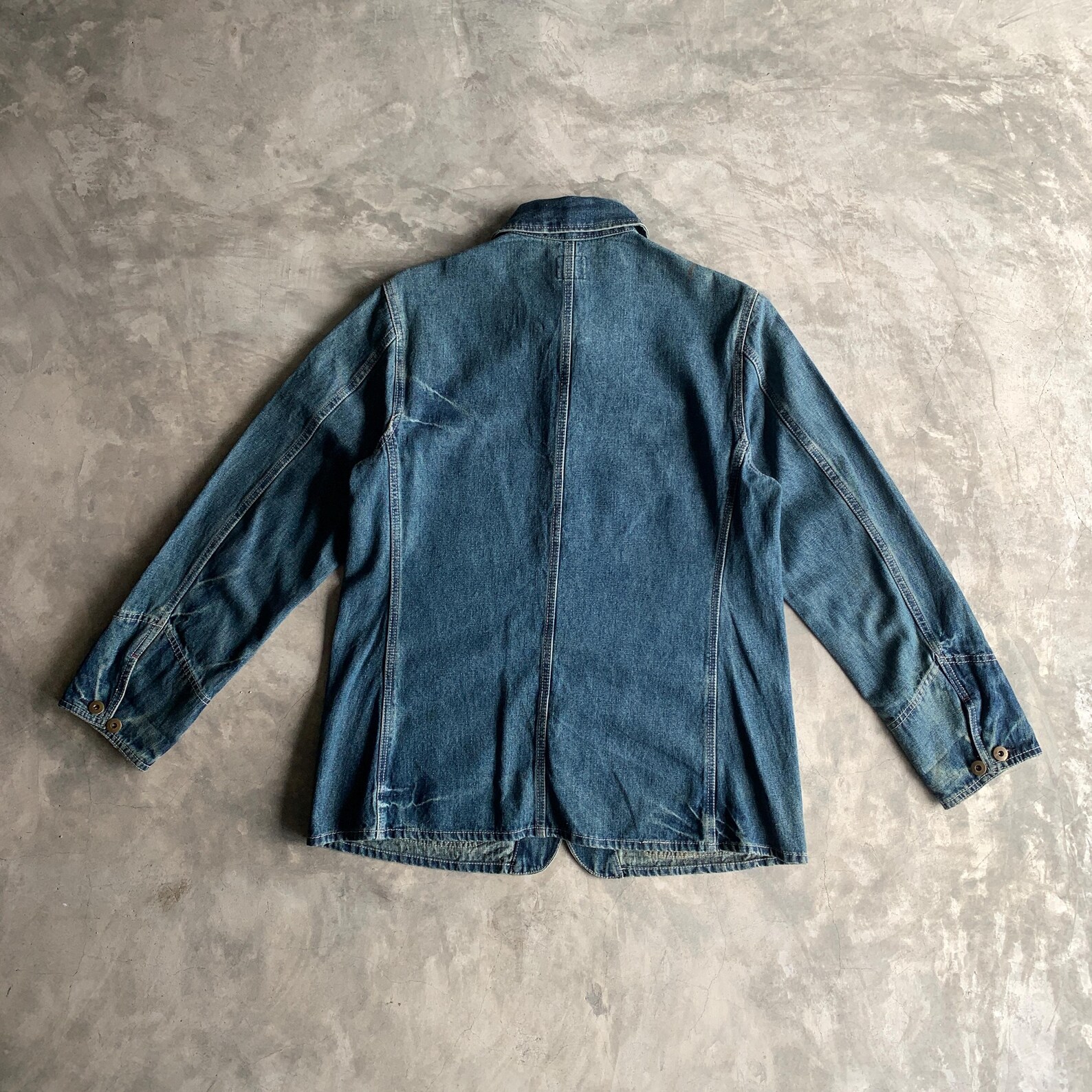 Rare Denim Chore Coat 'US Naval' Washed Beautiful Fade Jacket - Etsy