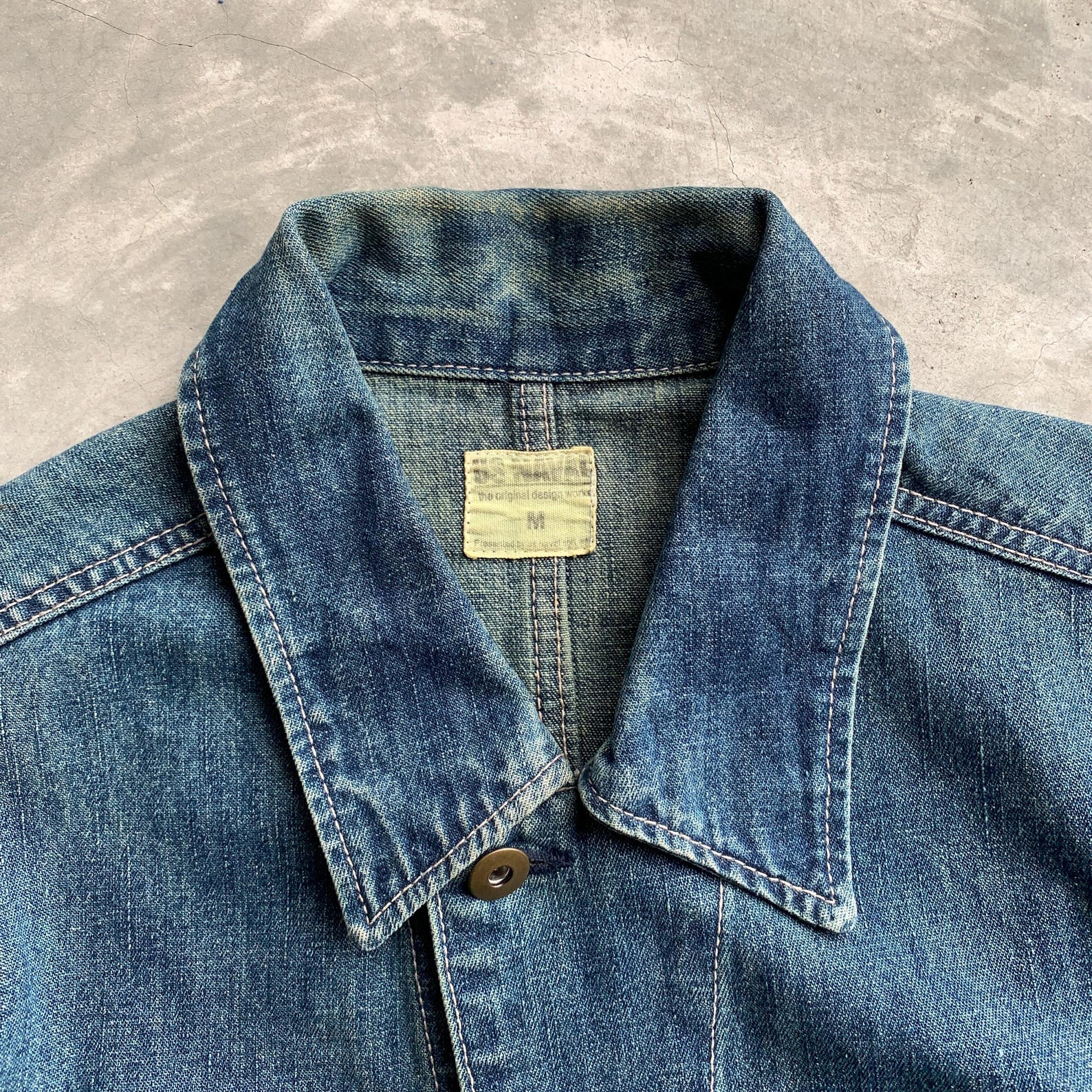 Rare Denim Chore Coat 'US Naval' Washed Beautiful Fade Jacket - Etsy