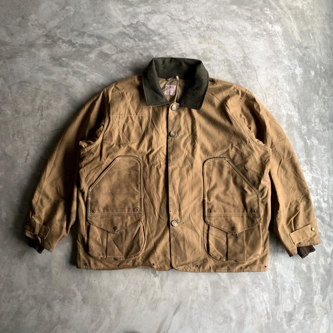 Vintage FILSON Tin Cloth Waxed Hunter Jacket - Etsy