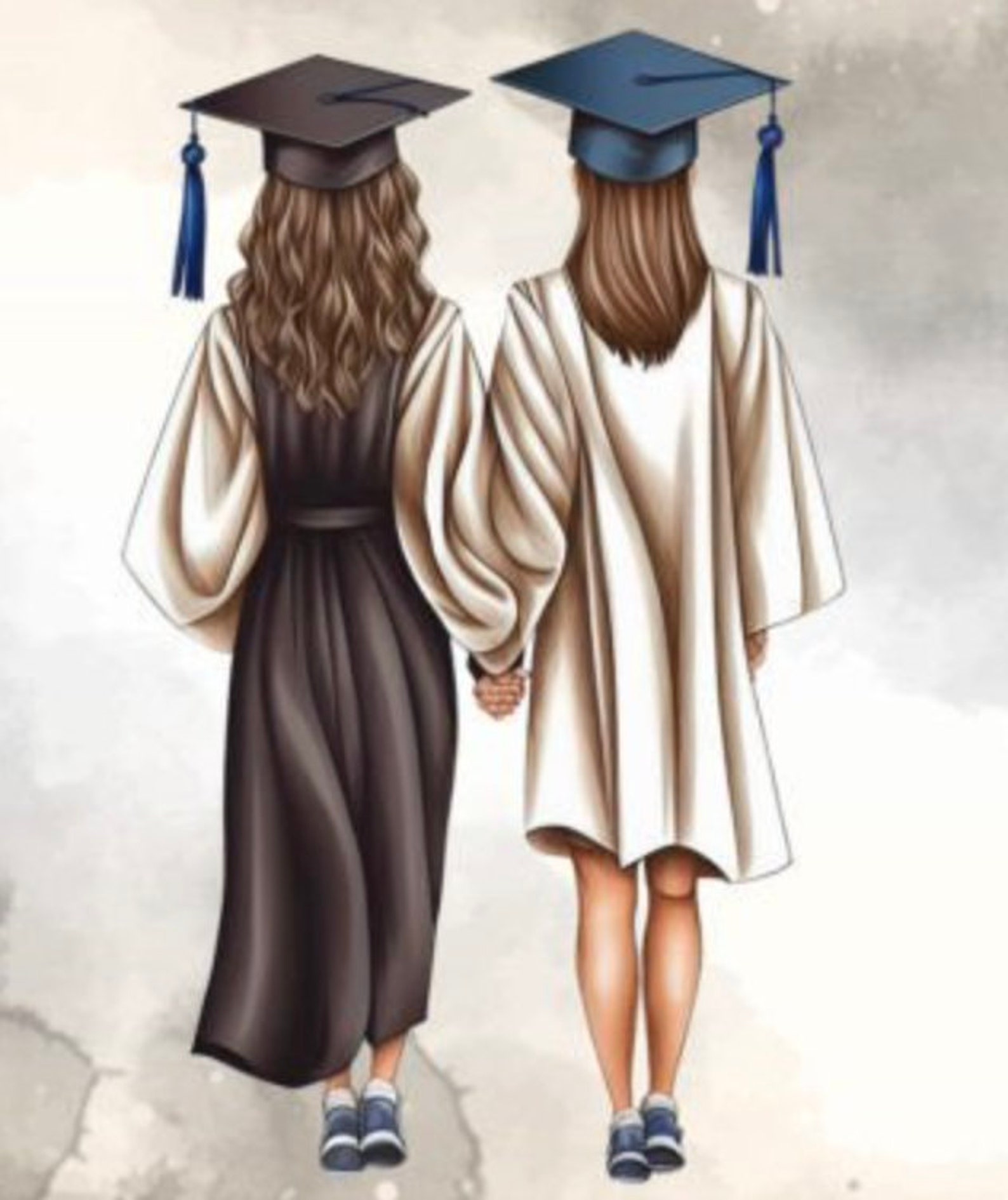 Graduation Couple Watercolor Clipart Watercolor Graduation Collection ...